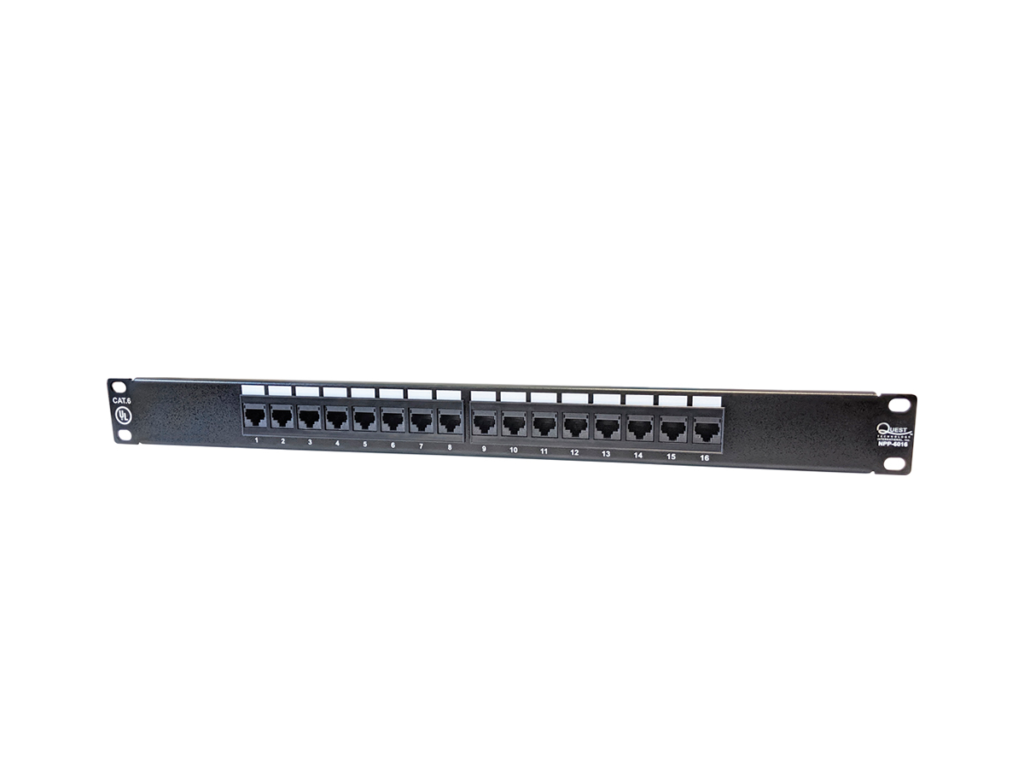 Patch panel 16 puertos Cat6 Quest NPP-6016 | Network Place