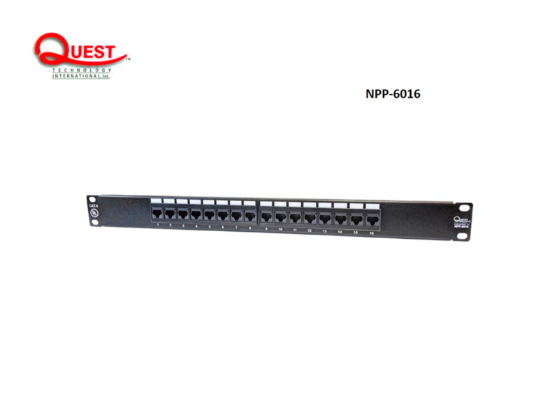 Patch panel 16 puertos Cat6 Quest NPP-6016 | Network Place