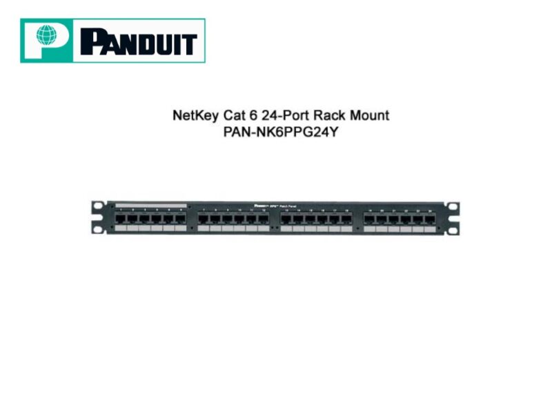 Patch panel 24 puertos Cat6 Netkey Panduit NK6PPG24Y | Network Place